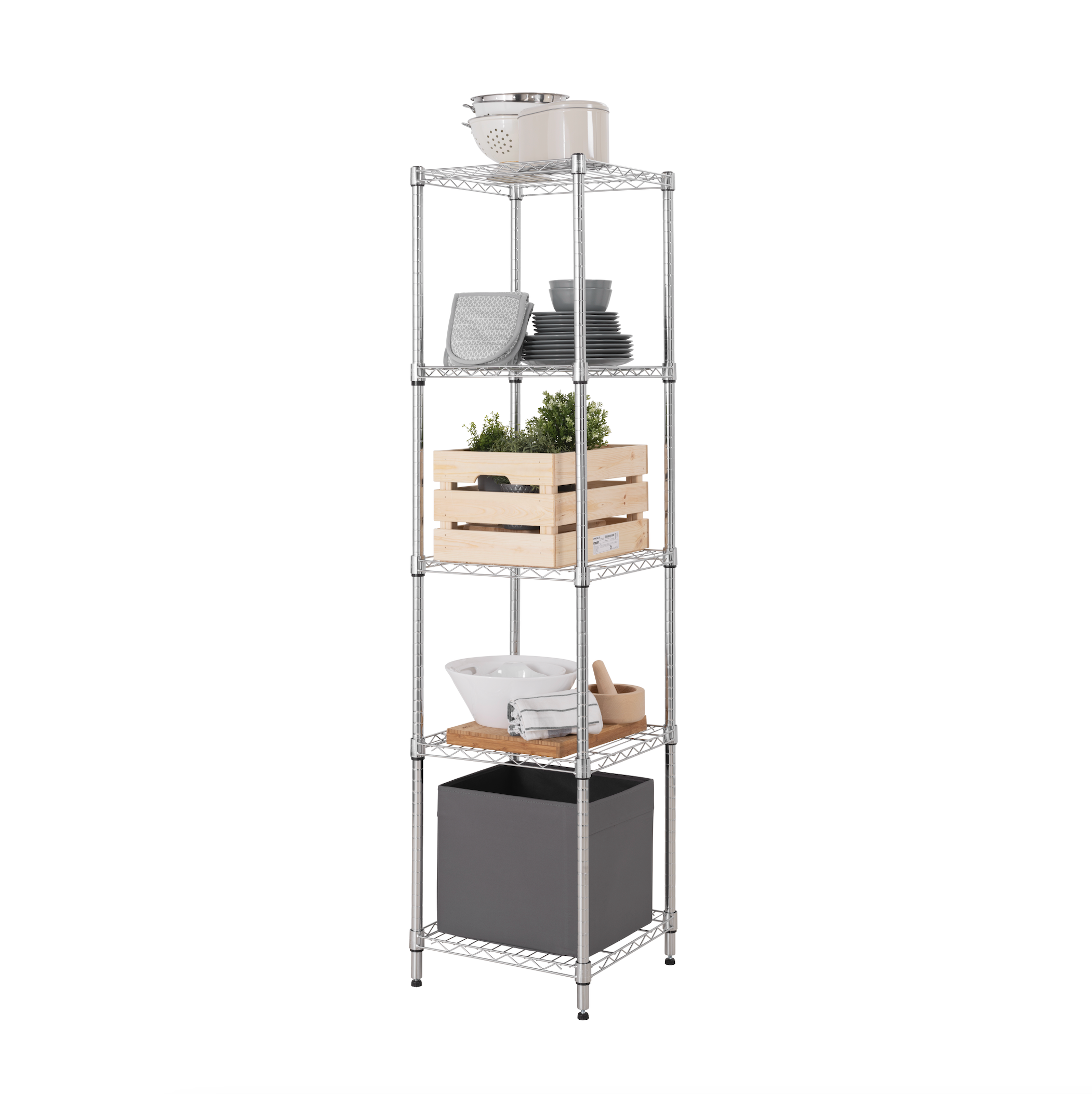 5 Tier Chrome Corner Unit – 1838mm H | Racking Solutions – Total ...